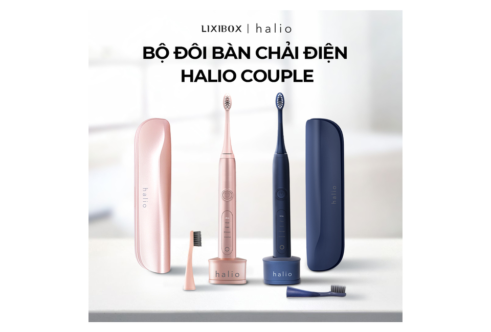 Box 2 Bàn Chải Điện Halio Sonic Pro - Rose Gold & Midnight Blue | Lixibox