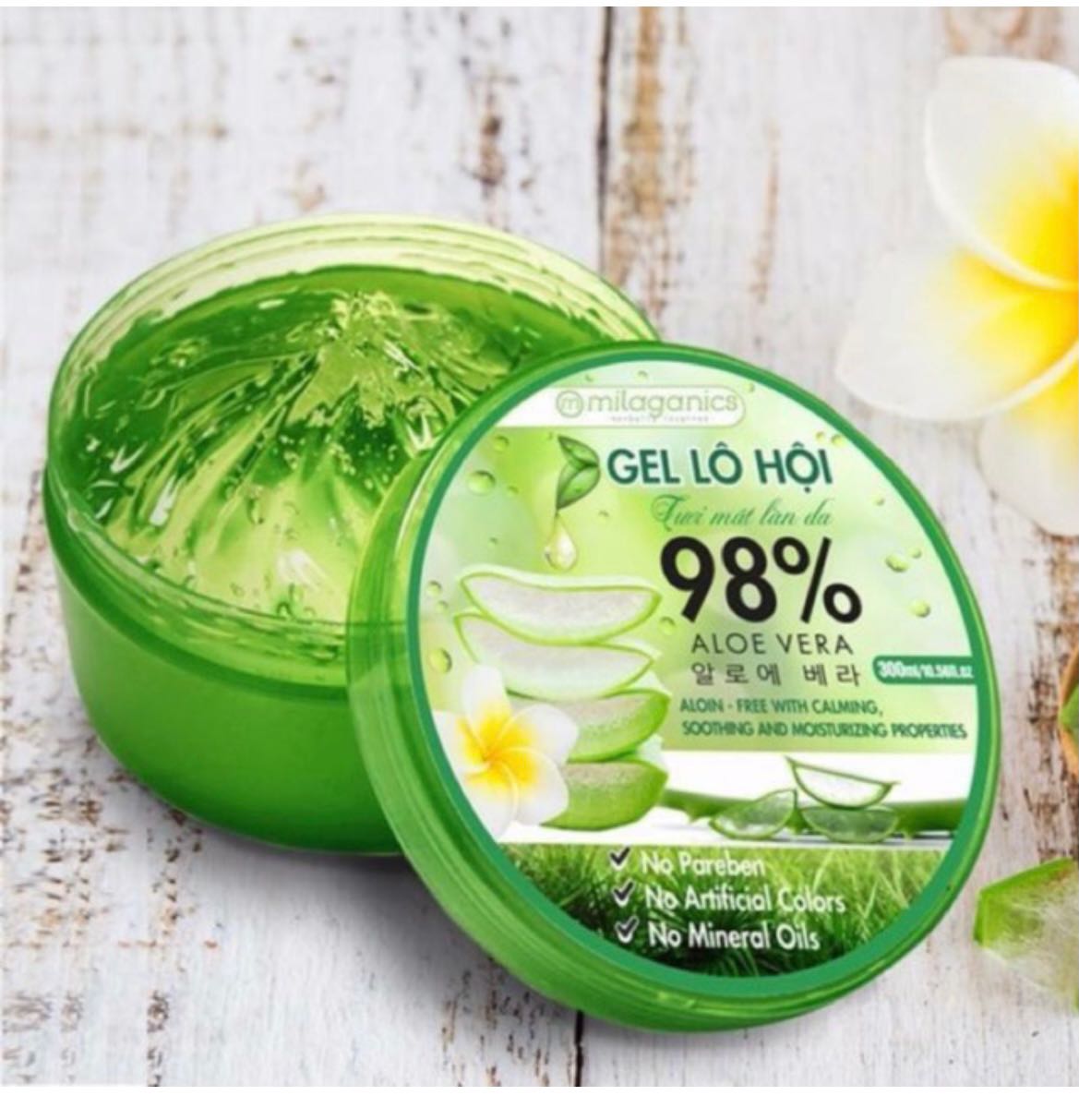 Gel Dưỡng Ẩm Nha Đam Milaganics 300ml | Lixibox