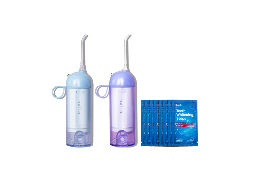 Box 2 Máy Tăm Nước Halio UltraClean và 8 Miếng Dán Trắng Răng Halio ...