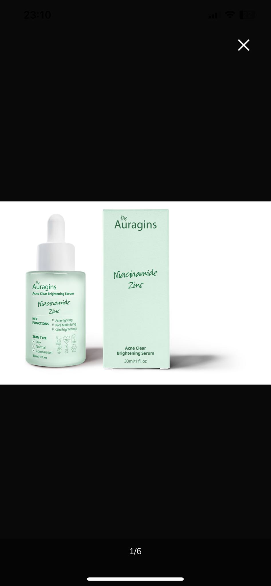 Tinh chất cho da dầu mụn The Auragins 10% Niacinamide + 1% Zinc Acne ...