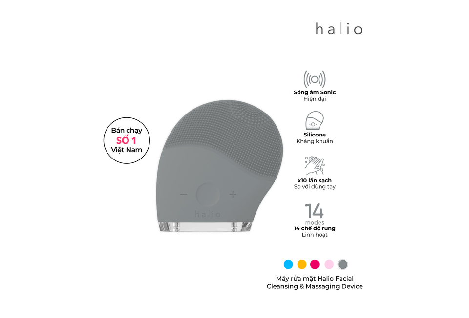 Máy rửa mặt Halio Facial Cleansing & Massaging Device - Grey Smoke ...