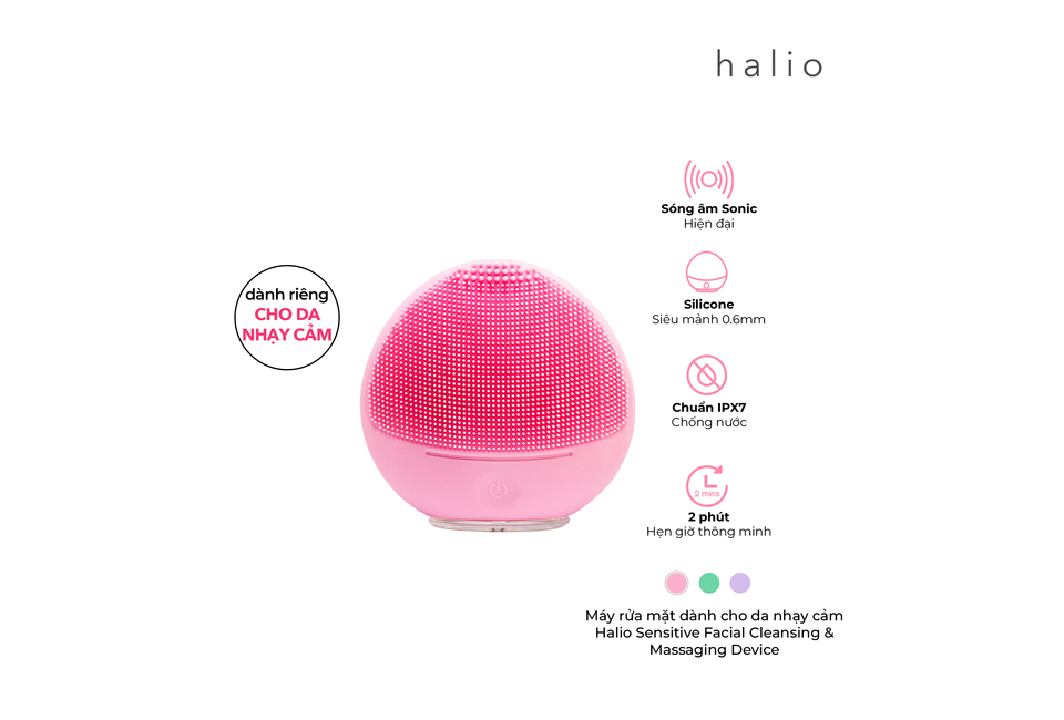 Máy rửa mặt dành cho da nhạy cảm Halio Sensitive Facial Cleansing ...